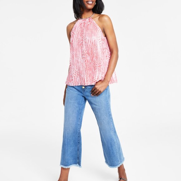 Michael Kors | Tops | Nwt Michael Kors Womens Halter Chain Neck Zebra ...